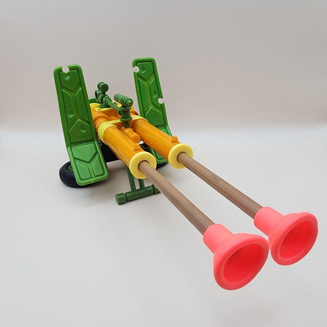 Teenage Mutant Ninja Turtles TMNT 1989 Double-barreled PLUNGER GUN 100% ...