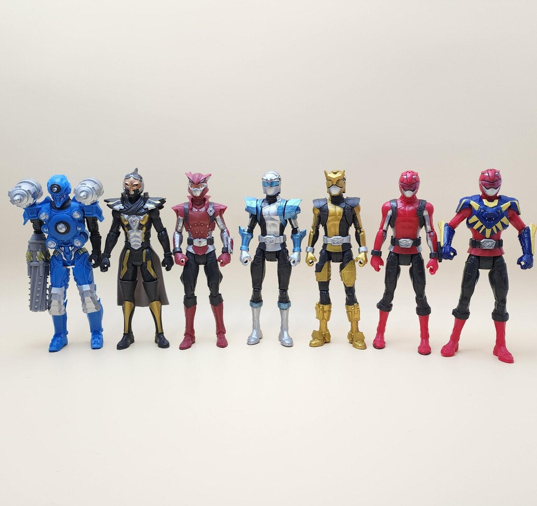 POWER RANGERS hasbro 2018 Lot of 7 Beast Morphers 6 Figures red Ranger ...