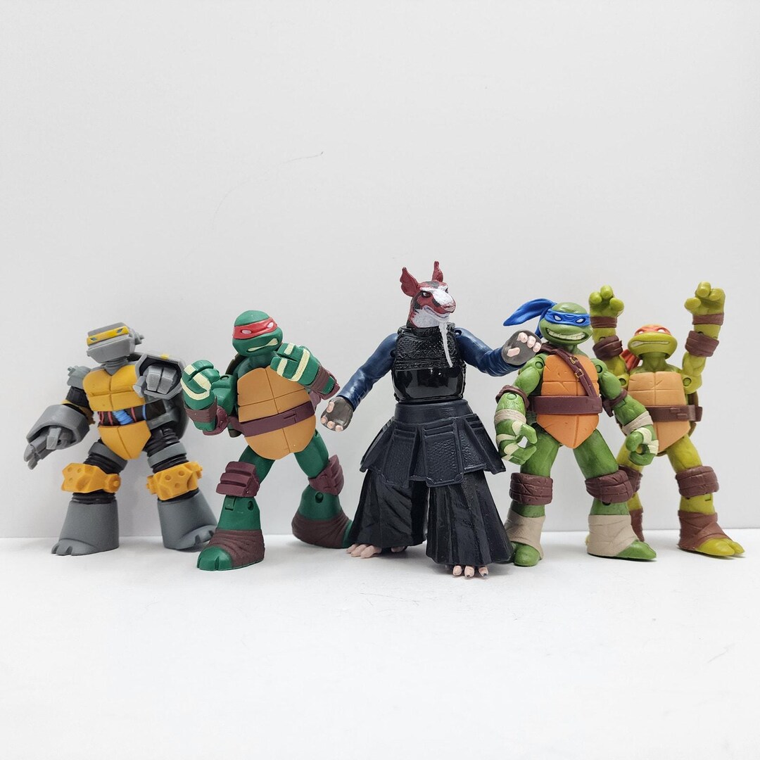 Teenage Mutant Ninja Turtles nickelodeon LOT of 5 TMNT Team leo, Raph ...