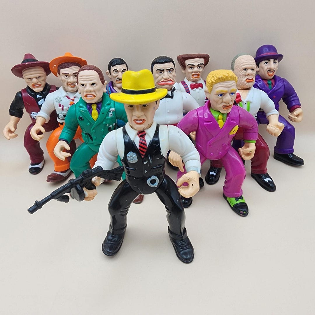 DICK TRACY vintage 1990 Lot of 10 PLAYMATES Heroes Villains Figures ...