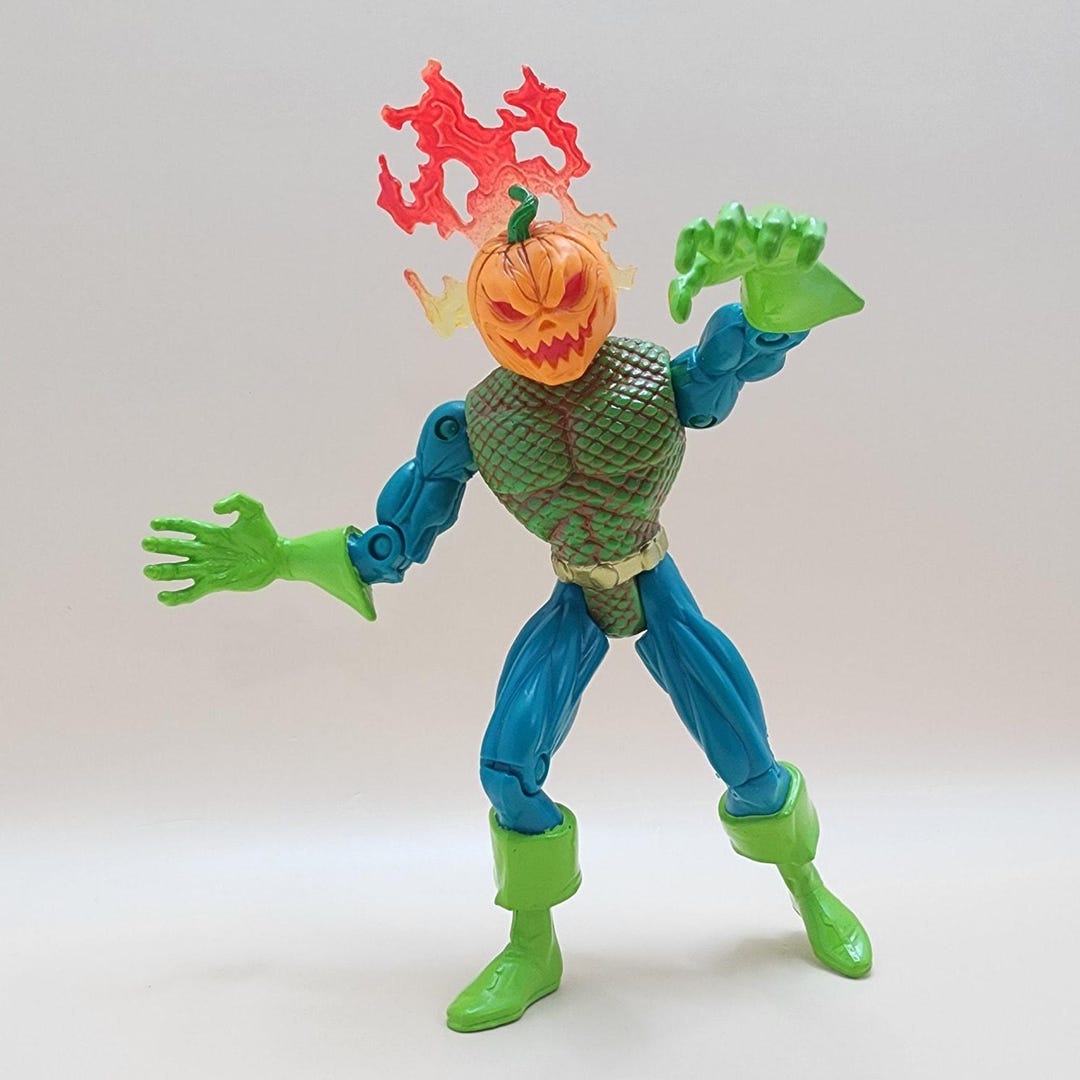 SPIDER-MAN Sneak Attack vintage 1998 Jack O Lantern Bug Busters 5.5 ...