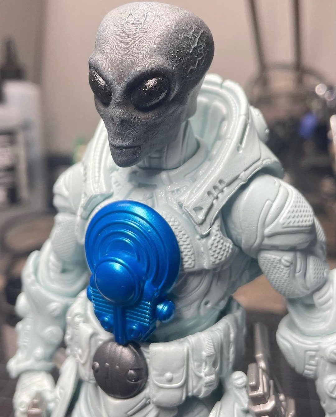 Gray Alien Head Sculpt 1/12 Scale - Etsy