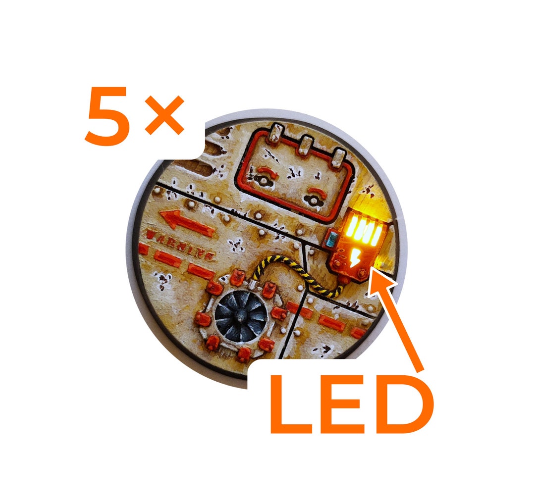 5x Base With LED Light DIY Kit 32mm - Etsy