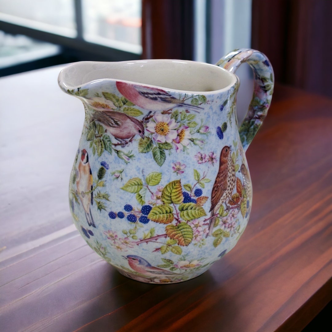 Staffordshire Made Song Bird Design Milk Jug - Etsy