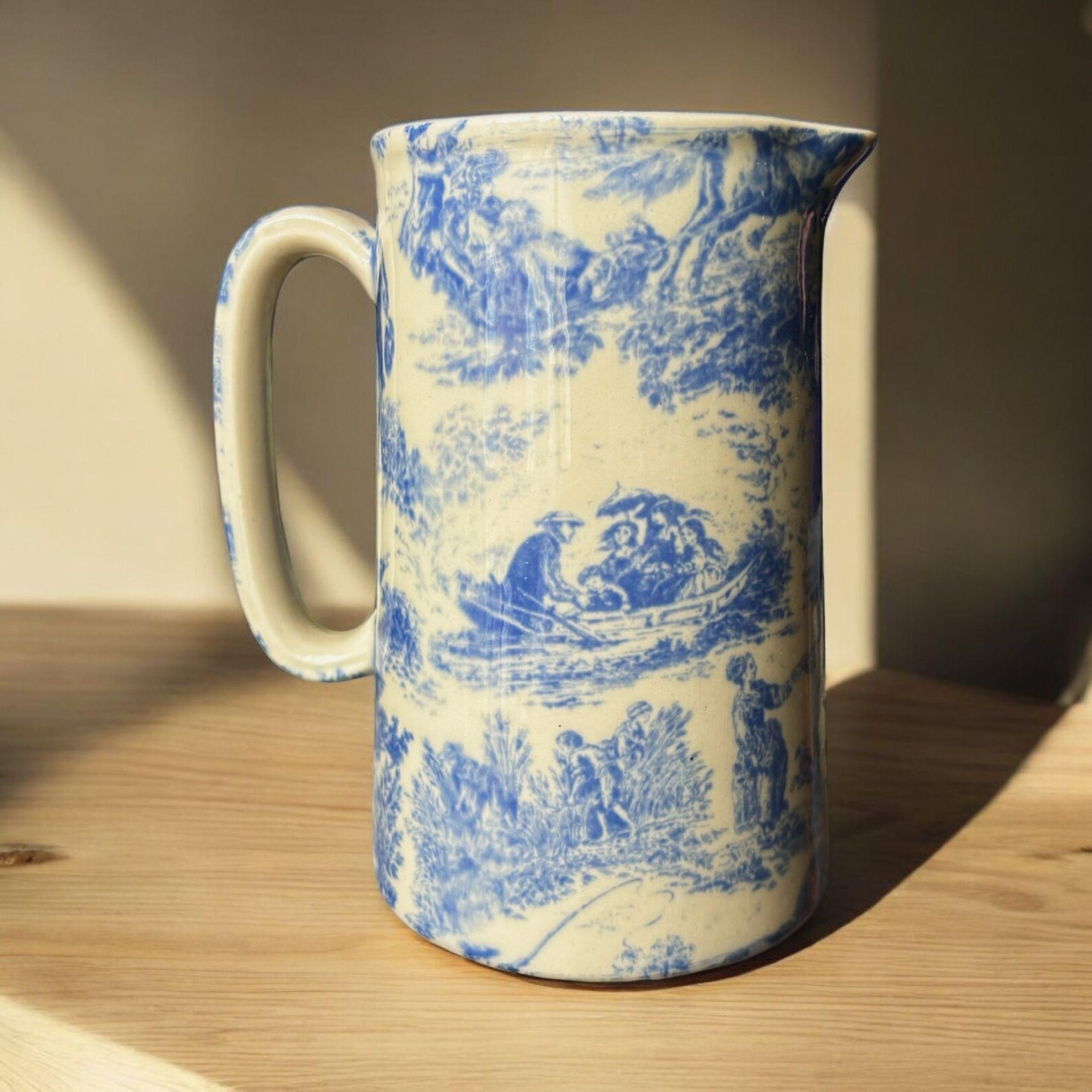 Vintage Design Blue Chintz Jug - Etsy