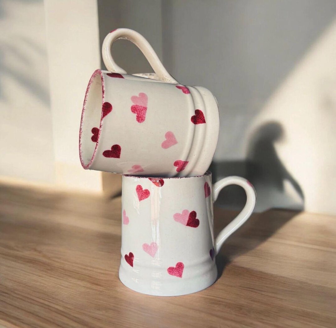 Little Heart Design Mugs Set - Etsy