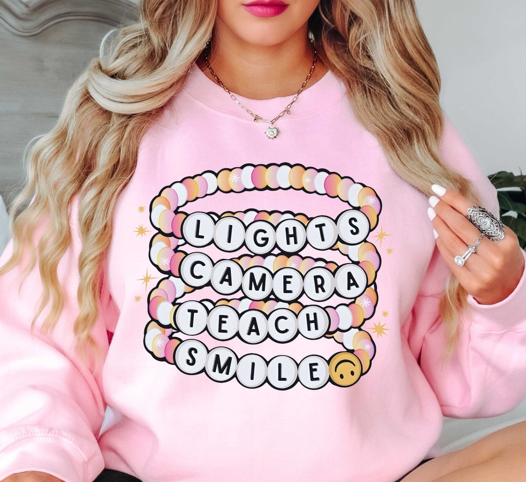 Light Camera Teach Smile Sweatshirt Back to School Fashion Unique Gifts ...