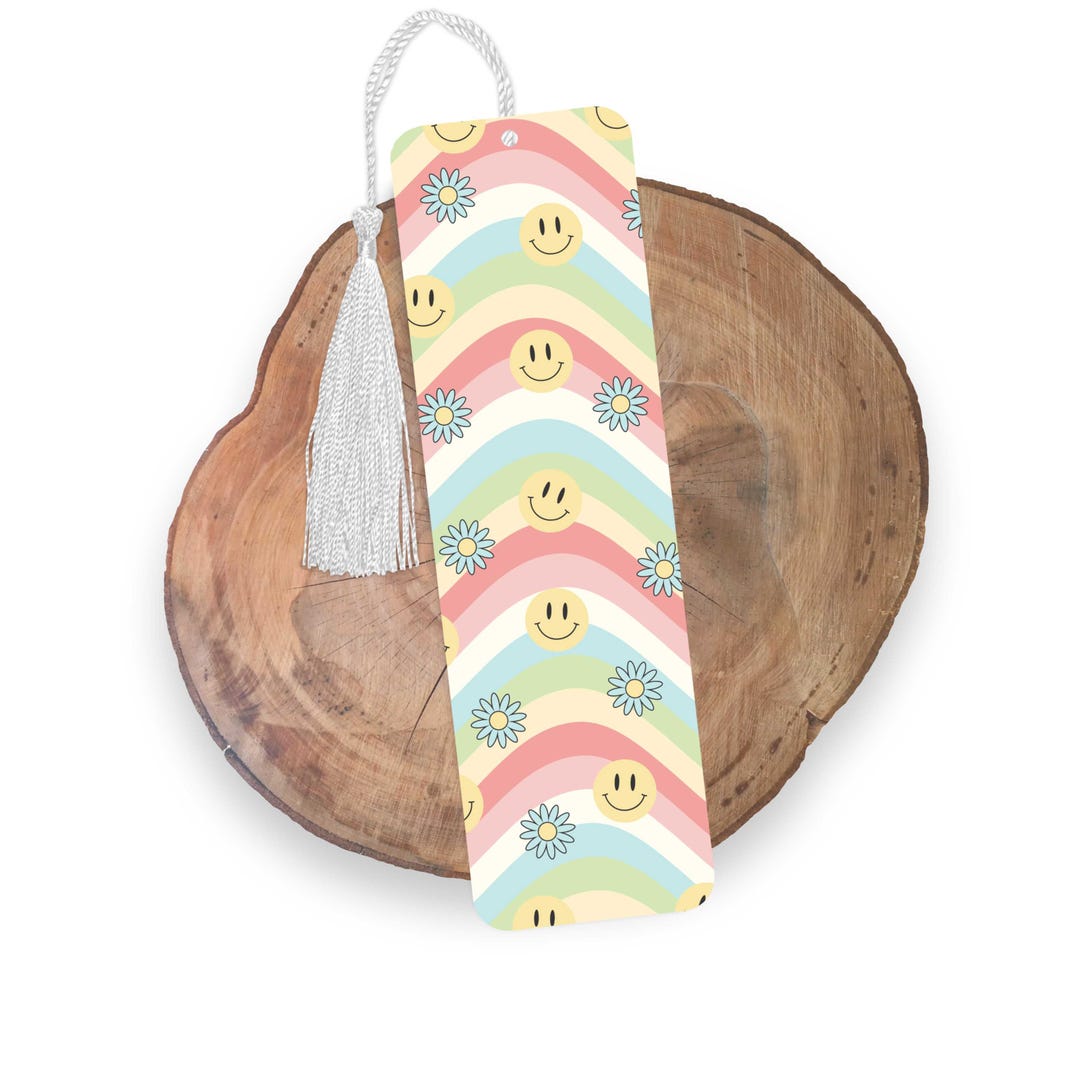 Retro Groovy Wavy Smiles Bookmark Page Markers Unique Gift for Family ...