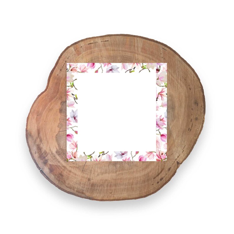 Floral Border | Stationery - 3x3 Sticky Notes | Unique Gifts for Family ...
