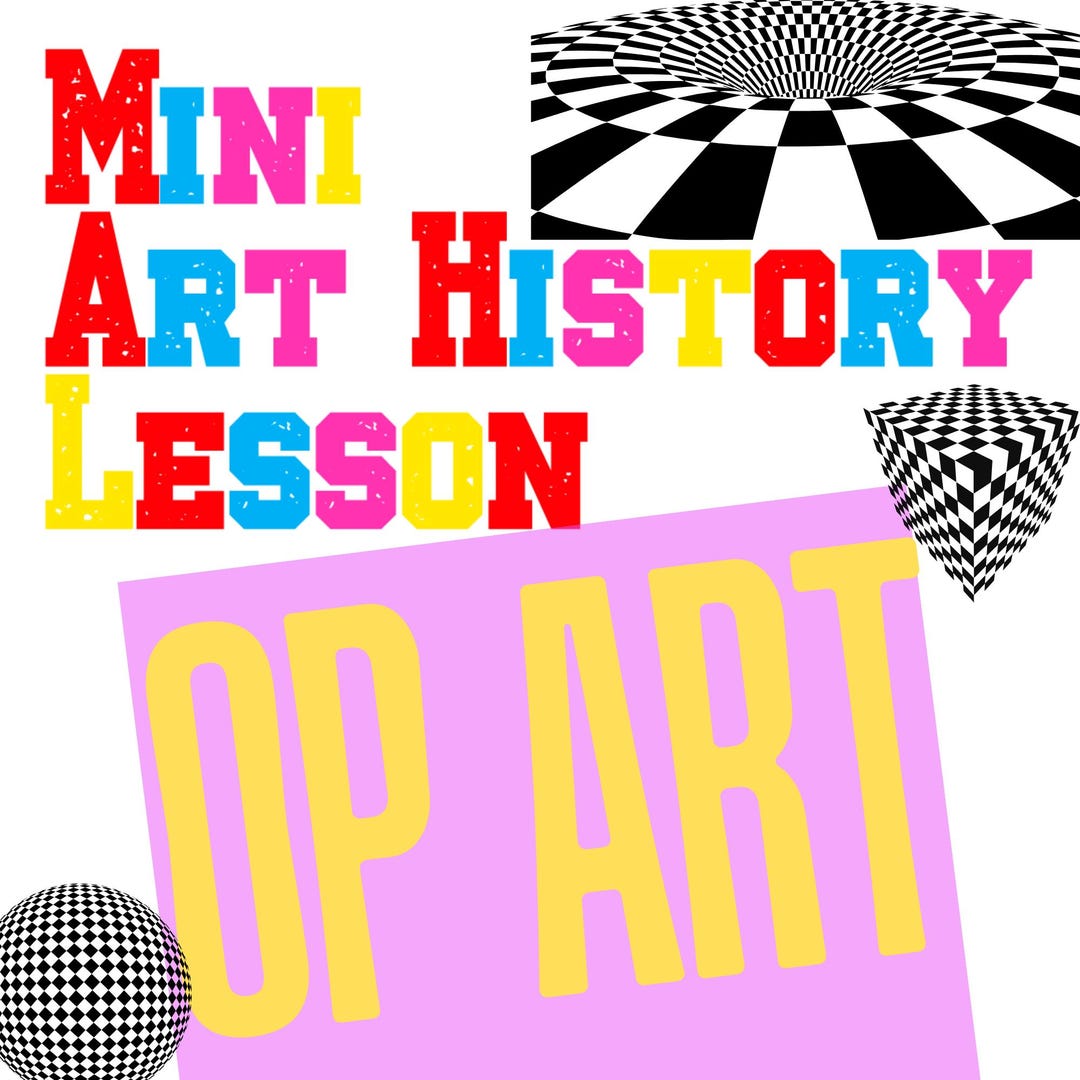 Homeschool Art Lesson | Art History Worksheet | Optical Art Lesson ...
