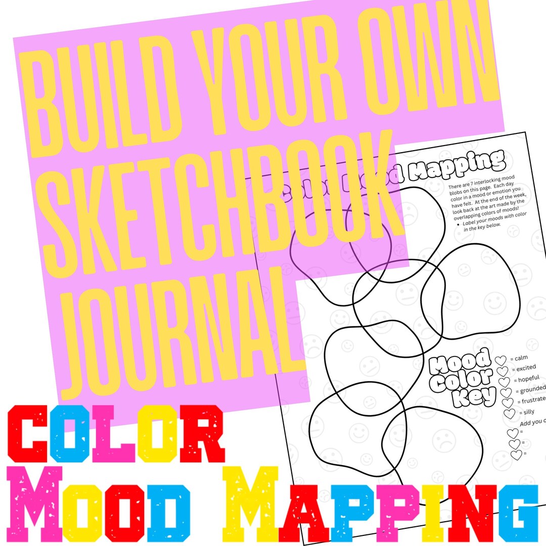 Color Mood Mapping Printable: Abstract Art Journaling for Teens (PDF ...