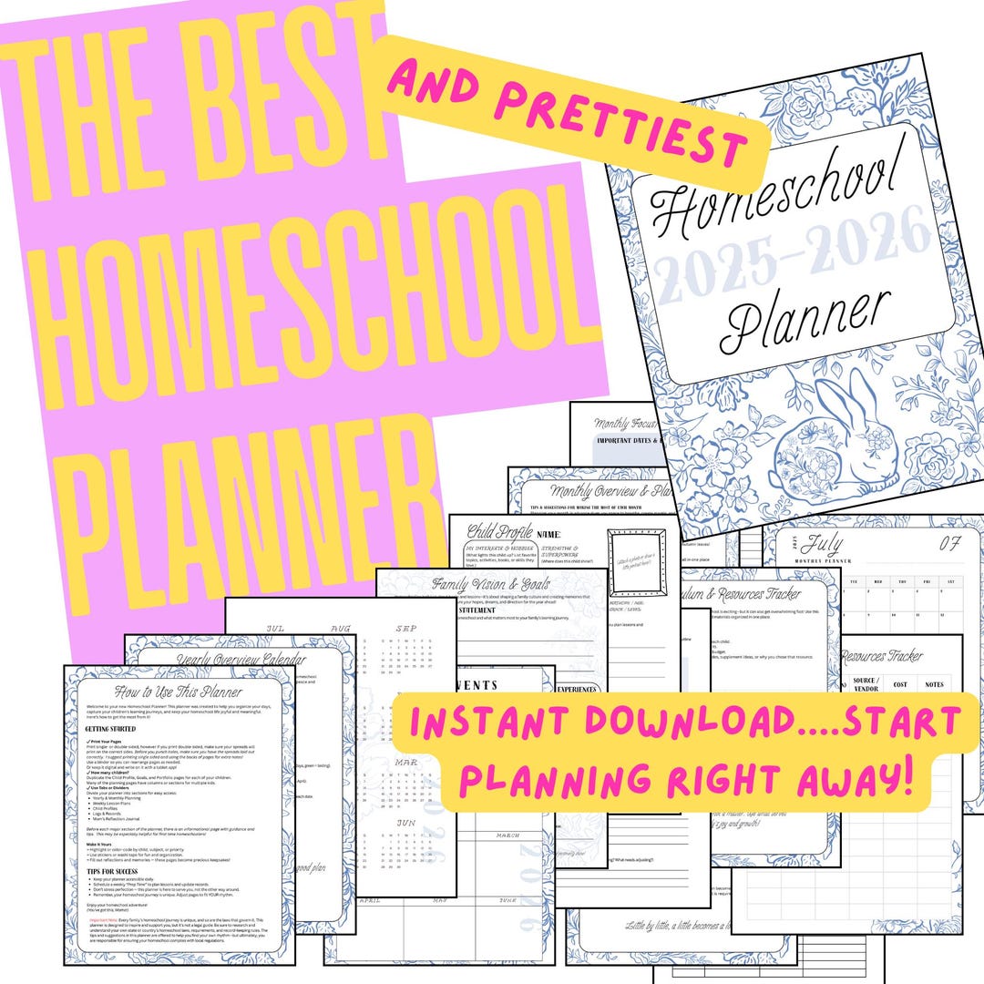 2025-2026 Homeschool Planner - Homeschool Calendar | Homeschooling Loop ...