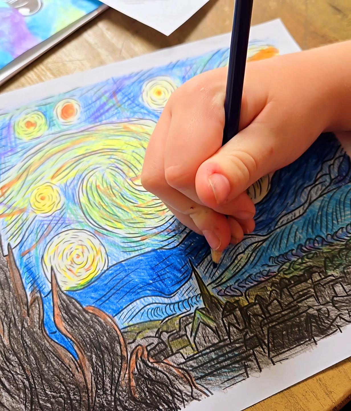 Van Gogh Art History Lesson for Kids | Educational Worksheet | Self-led ...