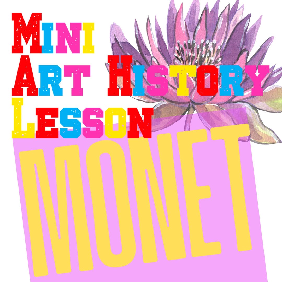 Monet Art Lesson| Homeschool Printable | Quick Art History Lesson for ...