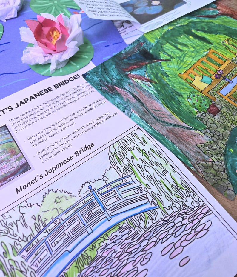 Claude Monet Art Worksheet Packet | Fun Art History Lessons for Kids ...