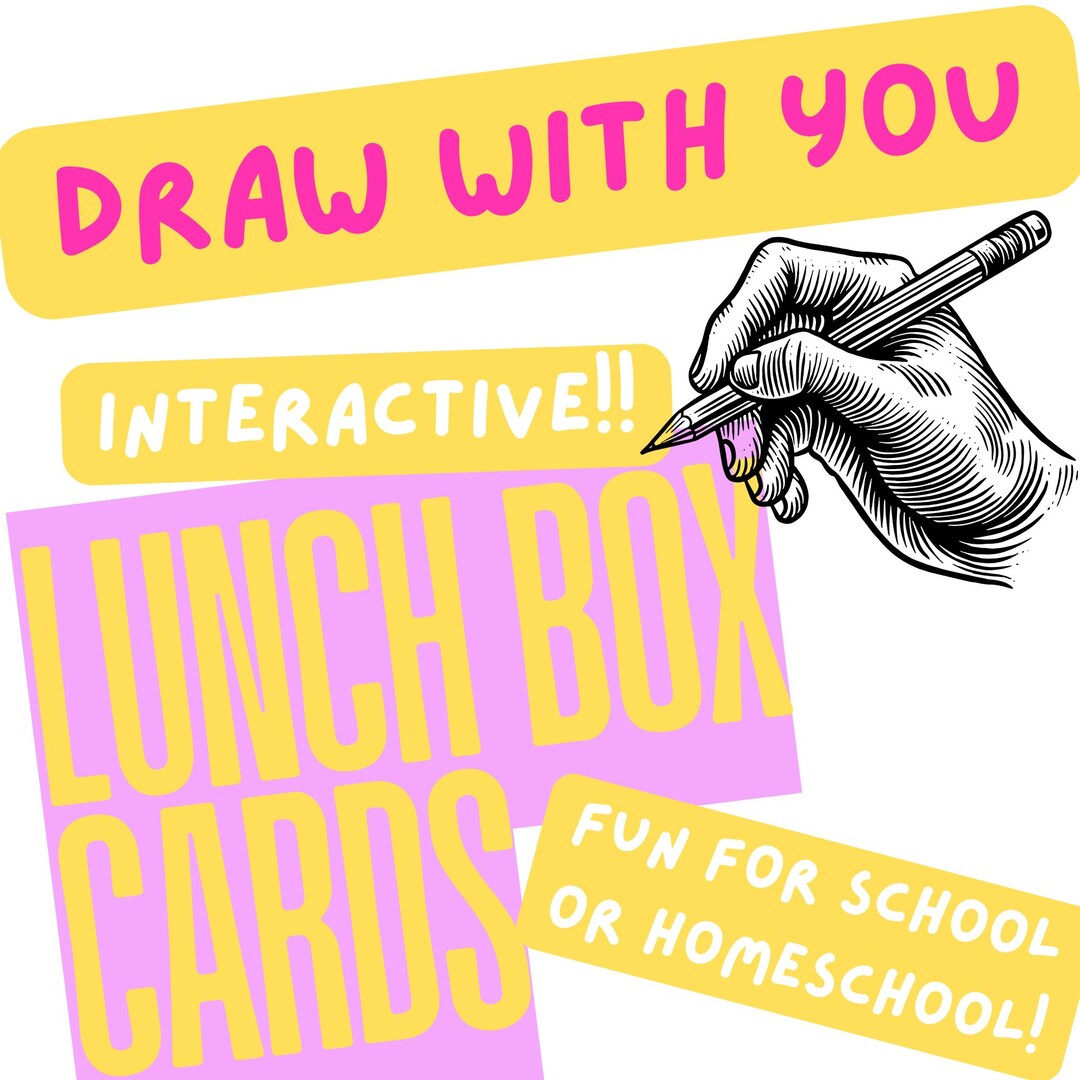 Interactive Doodle Lunchbox Cards: Kids' Drawing Prompts (PDF Download ...