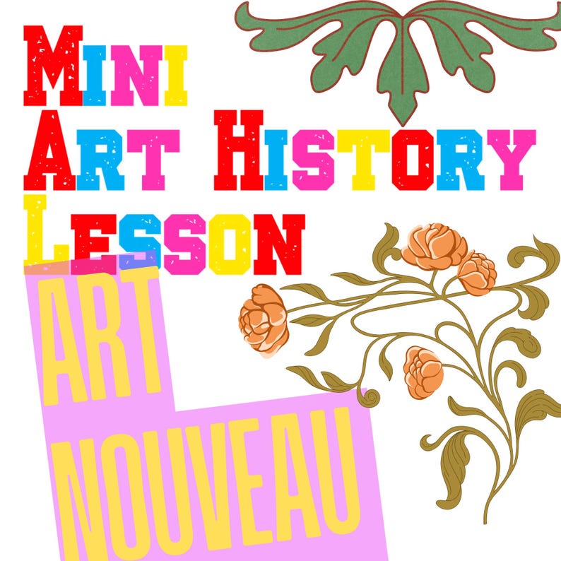 Art Nouveau Lesson | Art History Worksheet | Homeschool Art Lesson ...