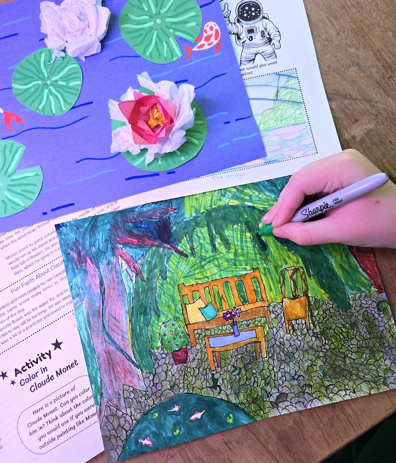Claude Monet Art Worksheet Packet | Fun Art History Lessons for Kids ...