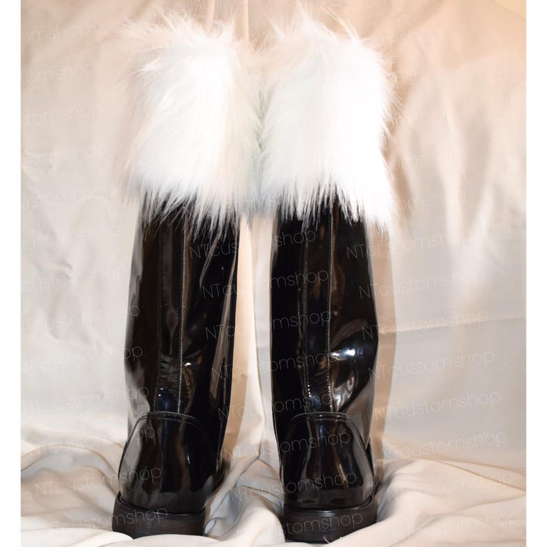 Customize Santa Claus Boot With Detachable Fur and Buckle, Santa Suit ...
