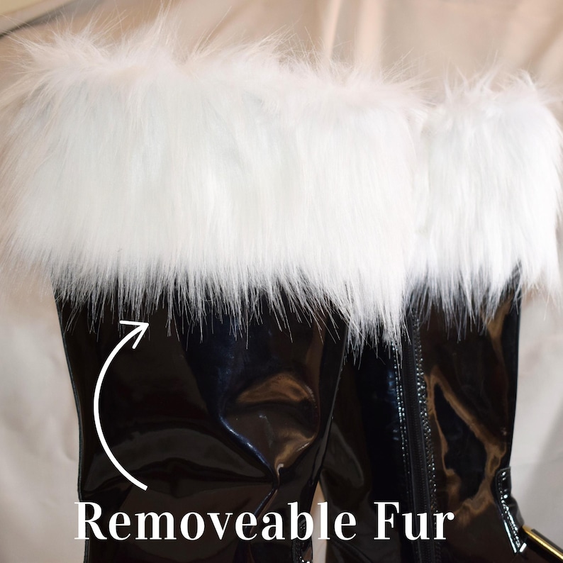 Customize Santa Claus Boot With Detachable Fur and Buckle, Santa Suit ...