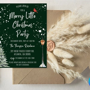 Editable Christmas Invitation Christmas Party Invitation Christmas ...