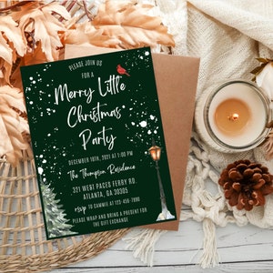 Editable Christmas Invitation Christmas Party Invitation Christmas ...