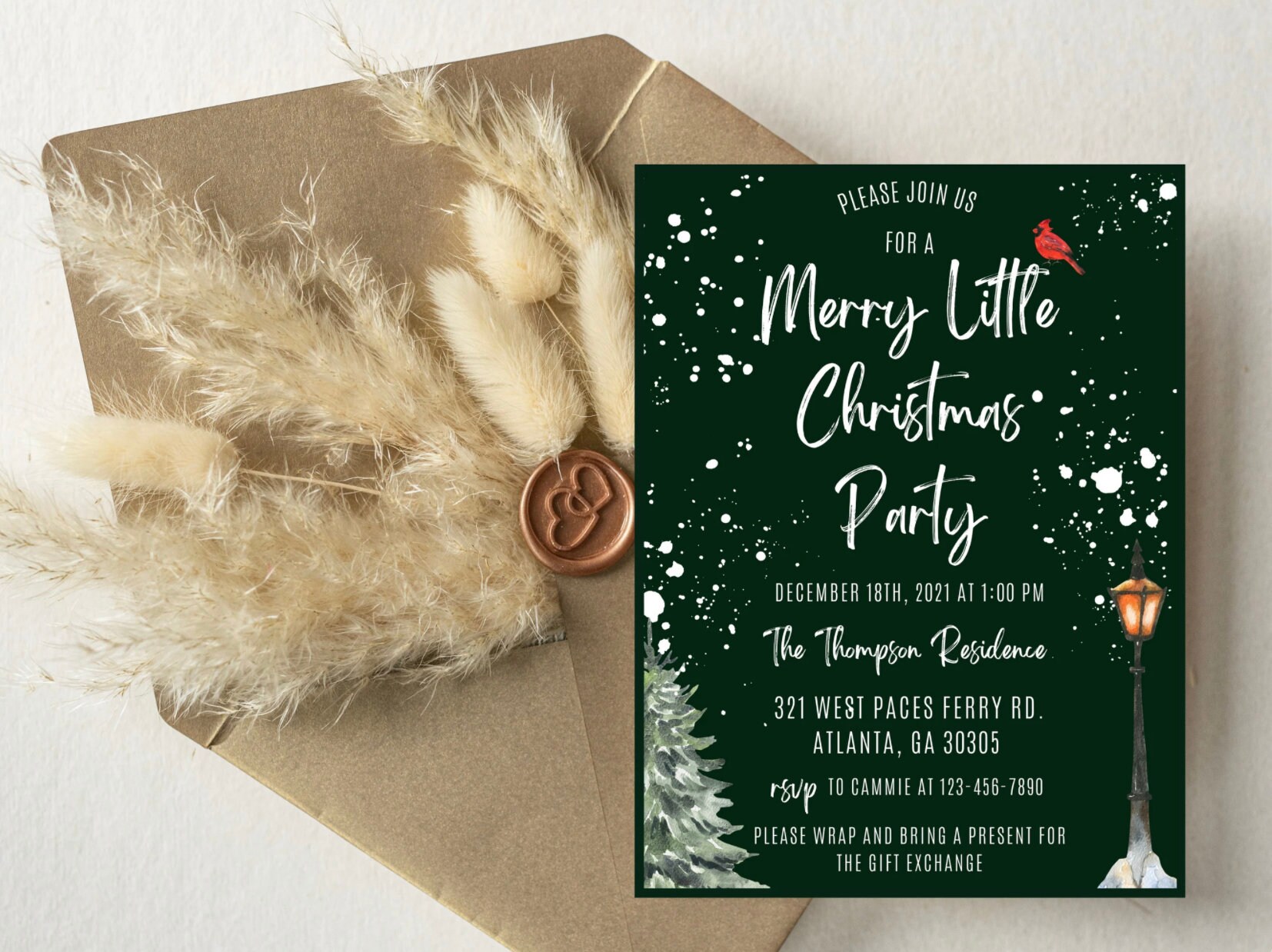 Editable Christmas Invitation Christmas Party Invitation Christmas ...