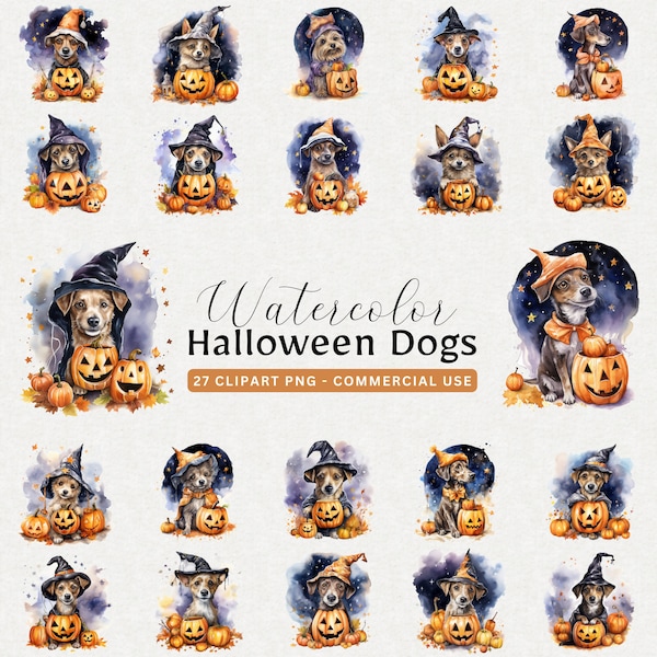 Watercolor Dog Clipart - Etsy