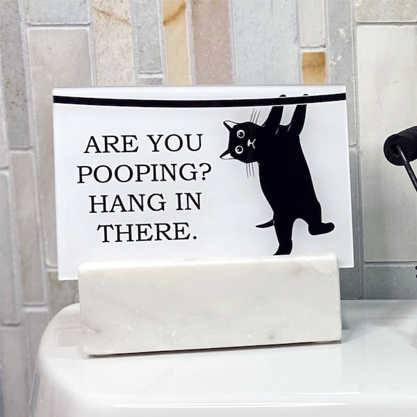 Are You Pooping Cat Sign - Etsy