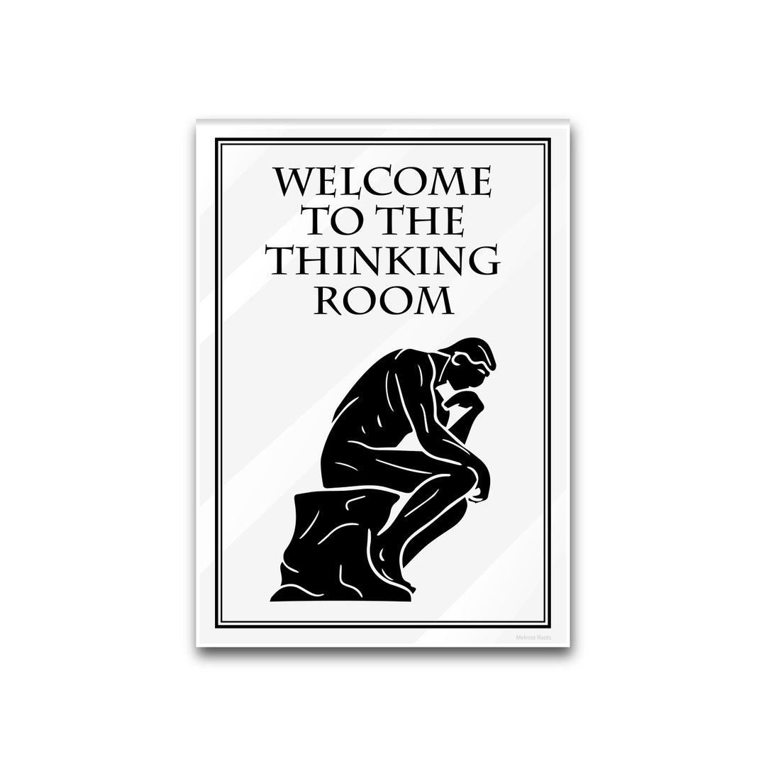 Acrylic Thinker Statue Funny Bathroom Decor, Funny Bathroom Signs, 4.6 ...