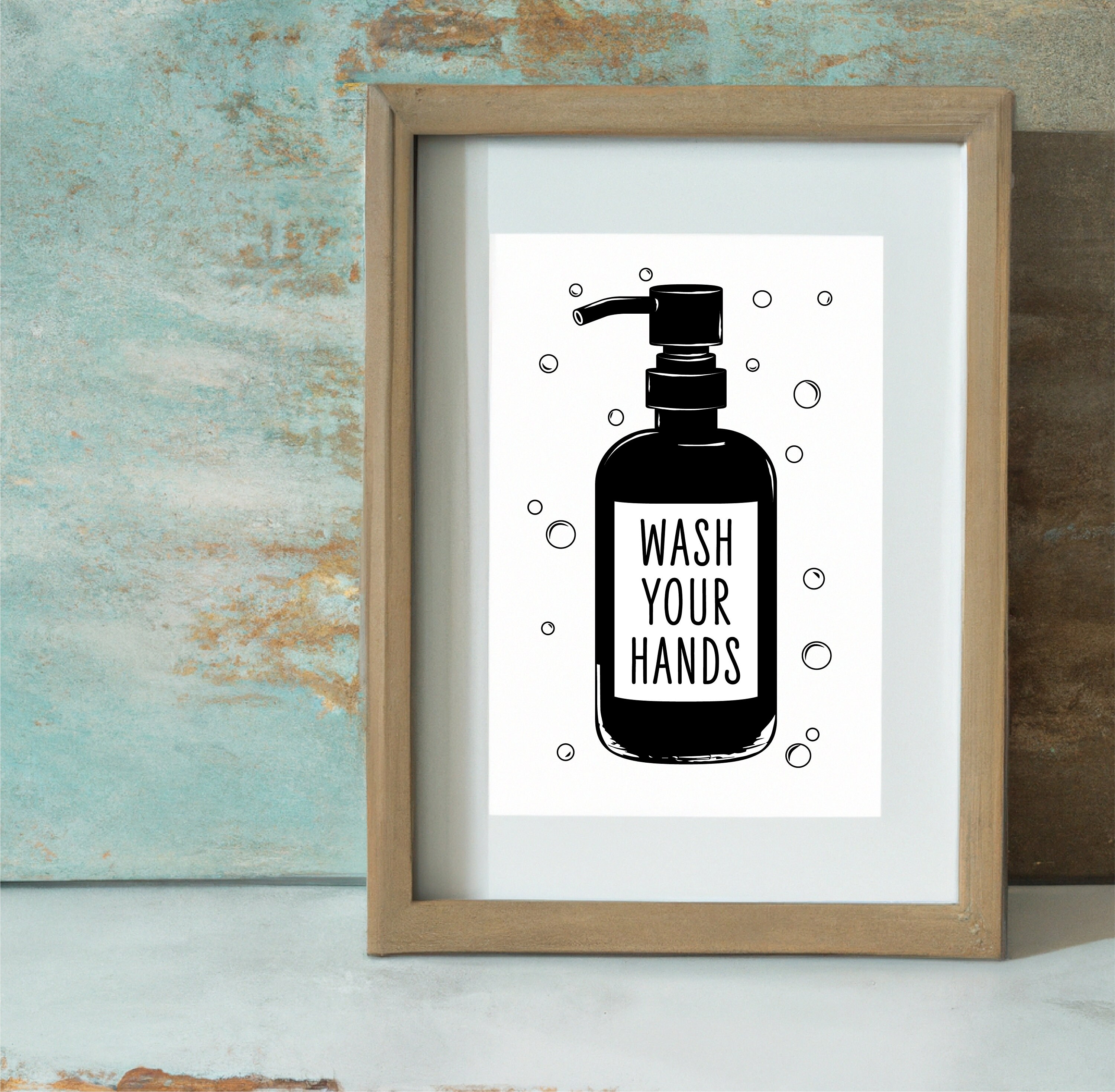 Wash Your Hands Sign Bathroom Decor Rustic Soap Dispenser - Etsy
