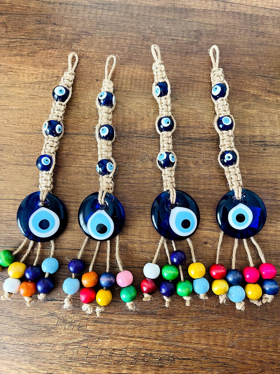 Mothers Day Gift Evil Eye House Protection Beads, Handmade Macrame Wall ...
