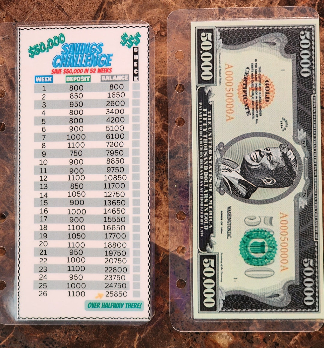 Fifty Thousand Dollar Saving Envelope Challenge Save Fifty Thousand ...