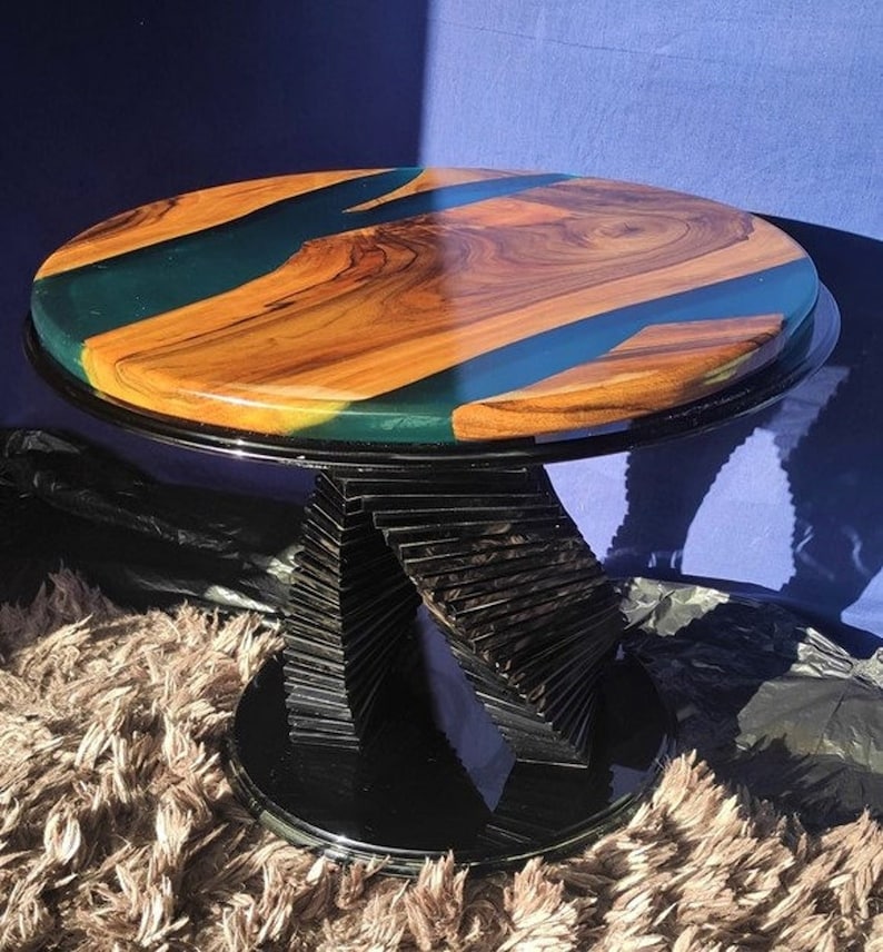 Round Epoxy Dining Table, Round Epoxy Coffee Table, Round Epoxy Table ...
