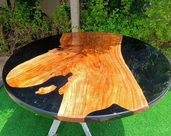 Round Epoxy Dining Table, Round Epoxy Coffee Table, Round Epoxy Table ...