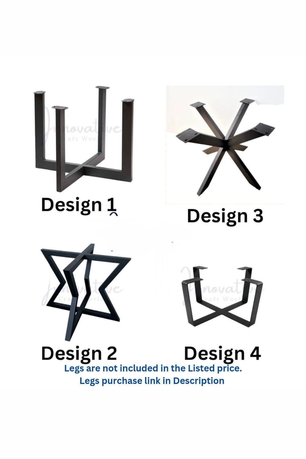 Metal Table Legs for Round Tables, 30" Tall Metal Table Legs, Metal ...