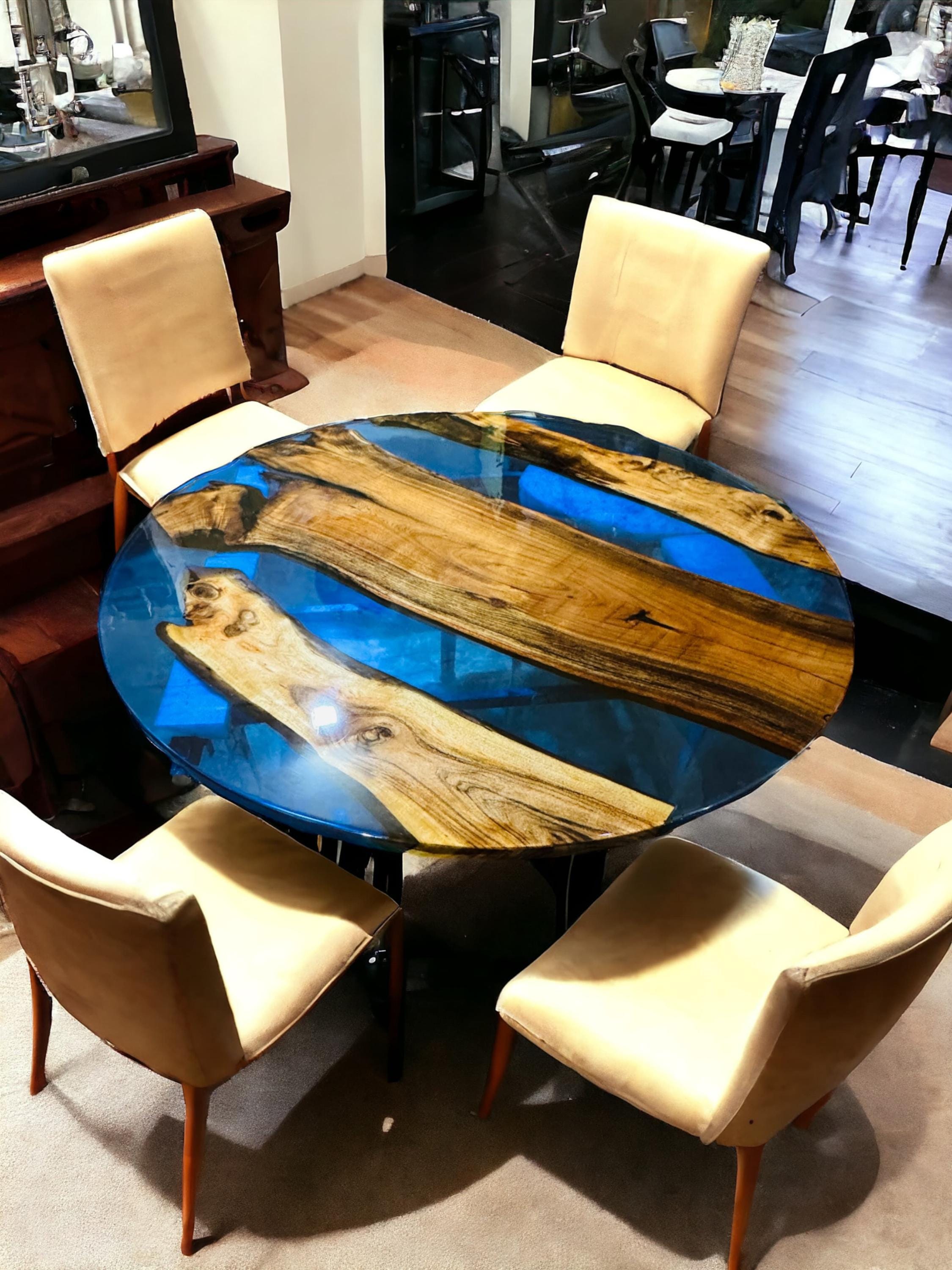 Round Epoxy Dining Table, Round Epoxy Coffee Table, Round Epoxy Table ...