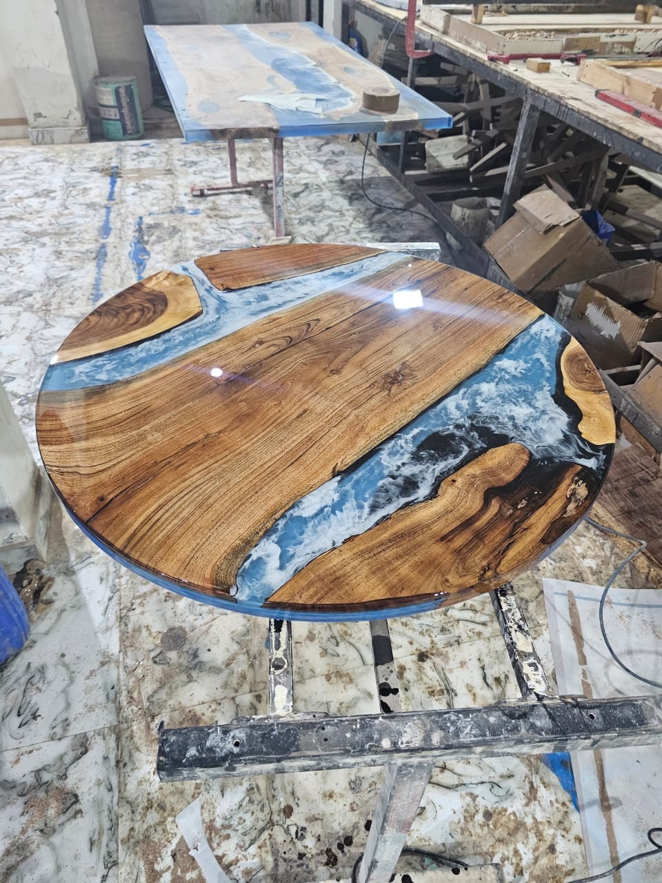 Round Epoxy Dining Table, Round Epoxy Coffee Table, Round Epoxy Table ...