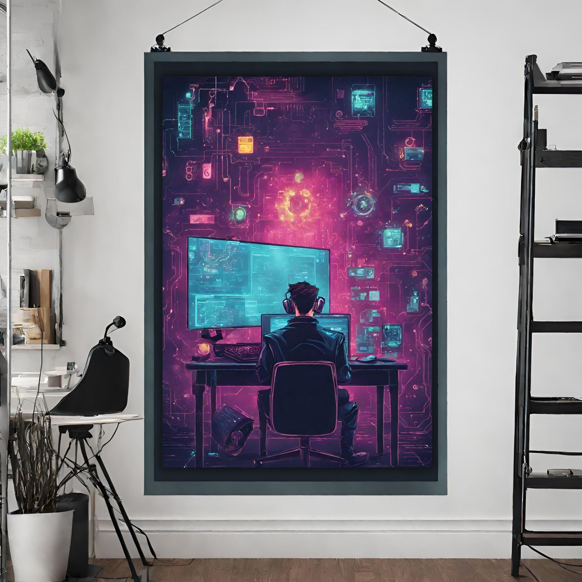 Cyberpunk Cyber Security Poster Cyberpunk Security Bundle: Hack the ...