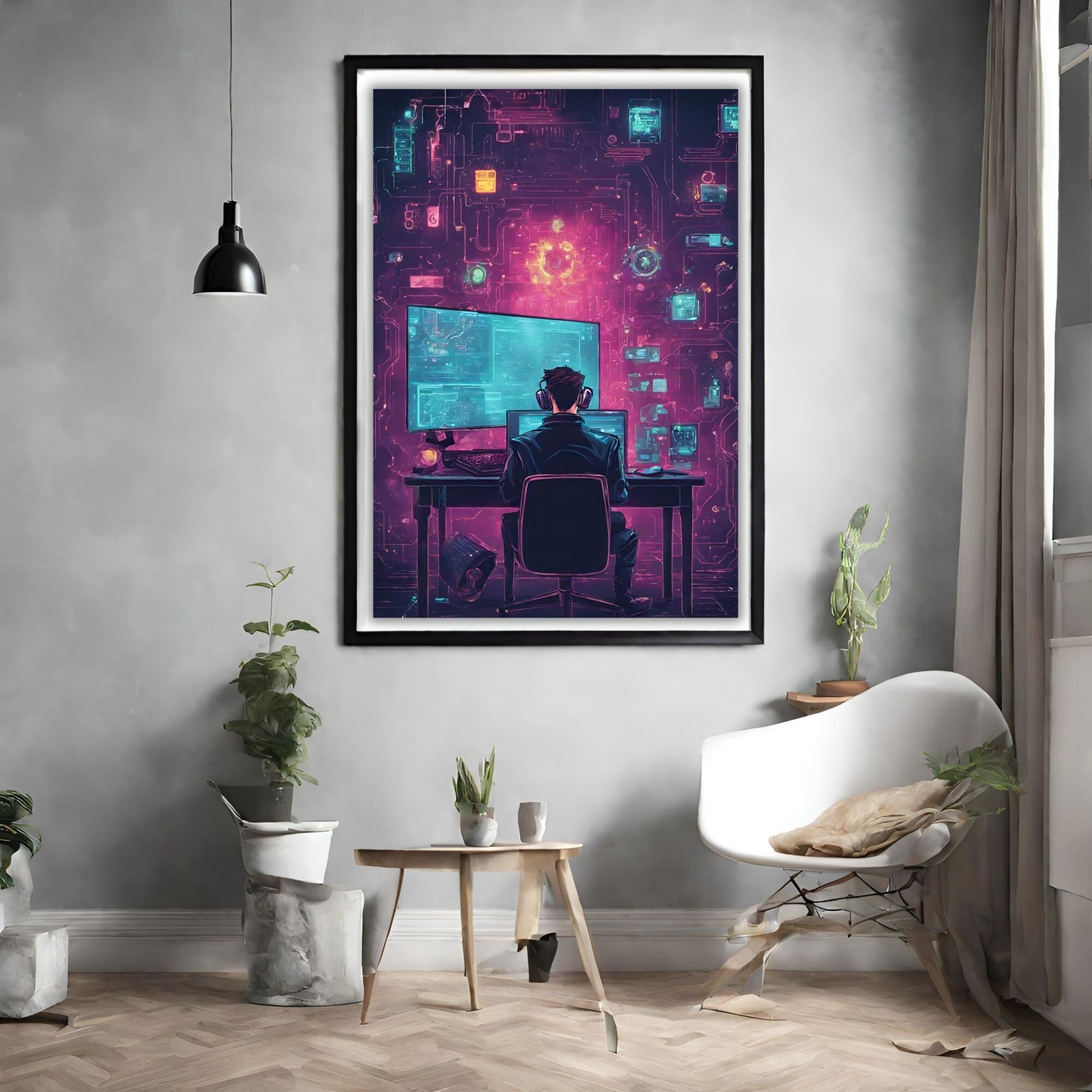 Cyberpunk Cyber Security Poster Cyberpunk Security Bundle: Hack the ...