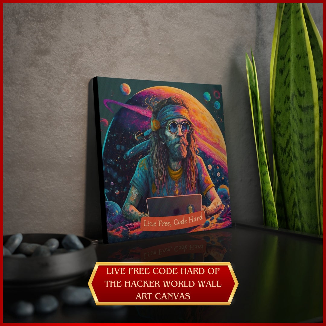 Programmer Canvas Wall Art | Freedom & Coding | Live Free Code Hard ...