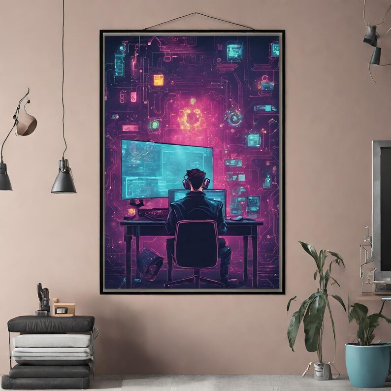 Cyberpunk Cyber Security Poster Cyberpunk Security Bundle: Hack the ...