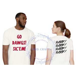 Go Dawgs! Sic'em! Woof! PNG, DTF, Sublimation, Front and Back Designs - Etsy