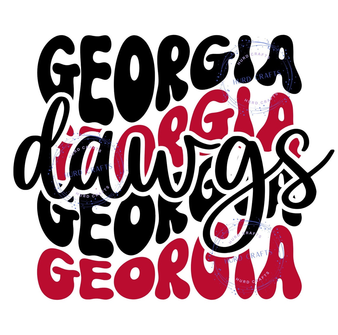 Georgia Dawgs Retro Bold Png - Etsy