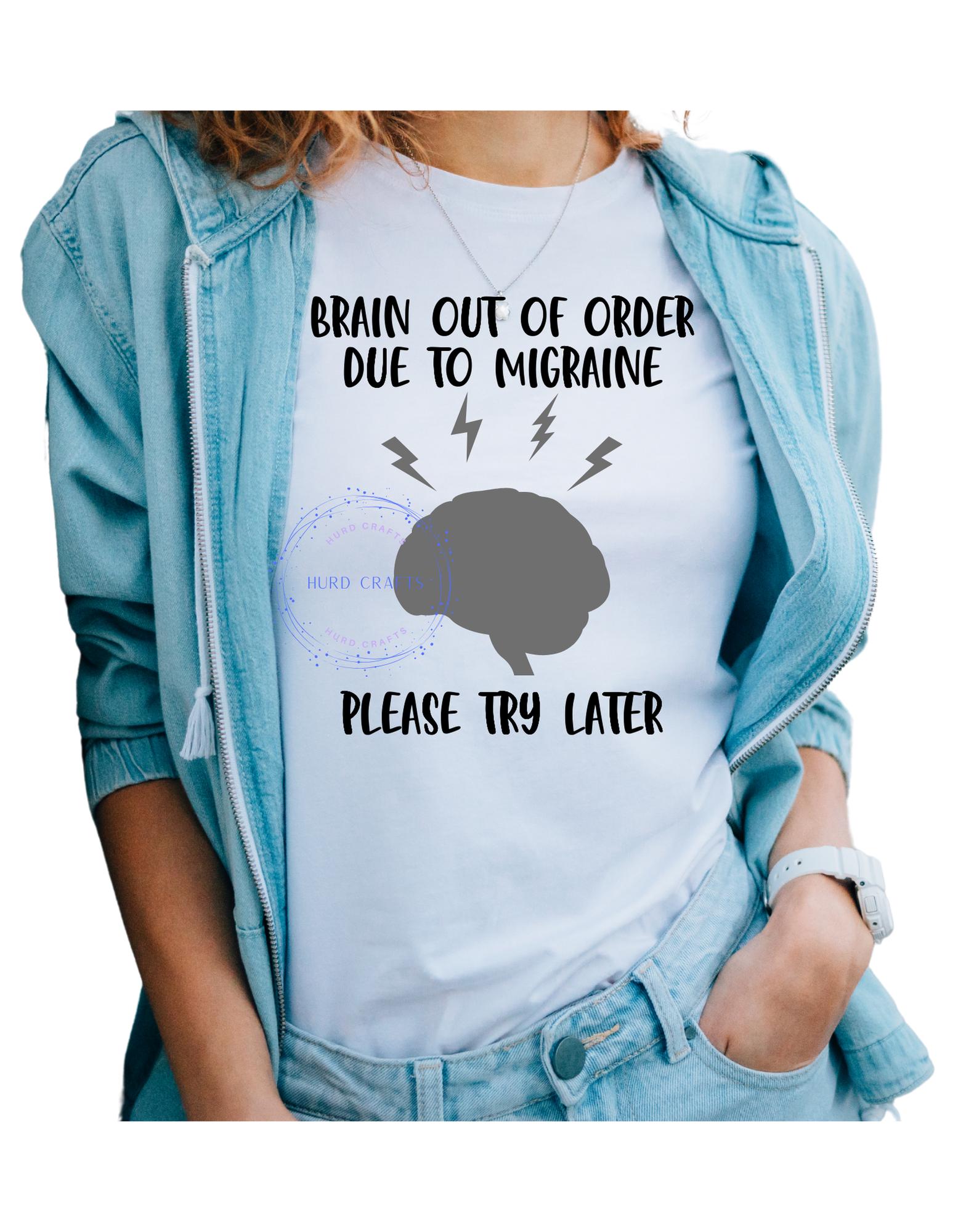 Migraine, Brain Out of Order, PNG, DTF, Sublimation - Etsy