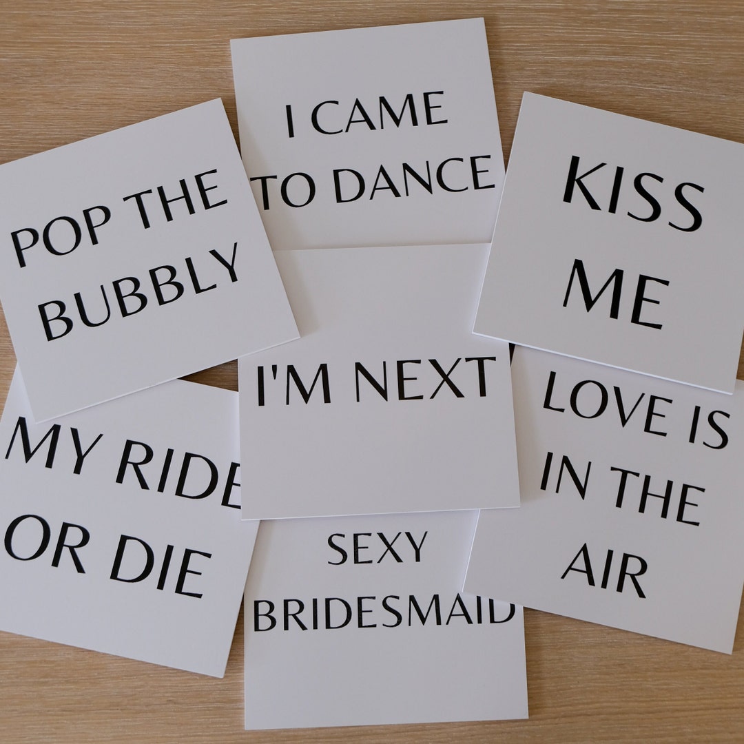 Wedding Photo Booth Props, Modern Props, Sign Props, 5mm, Durable Props ...