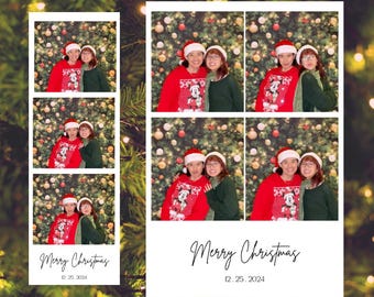 Photo Booth Wedding Strip Template 2x6 and 4x6. Modern Minimalist ...