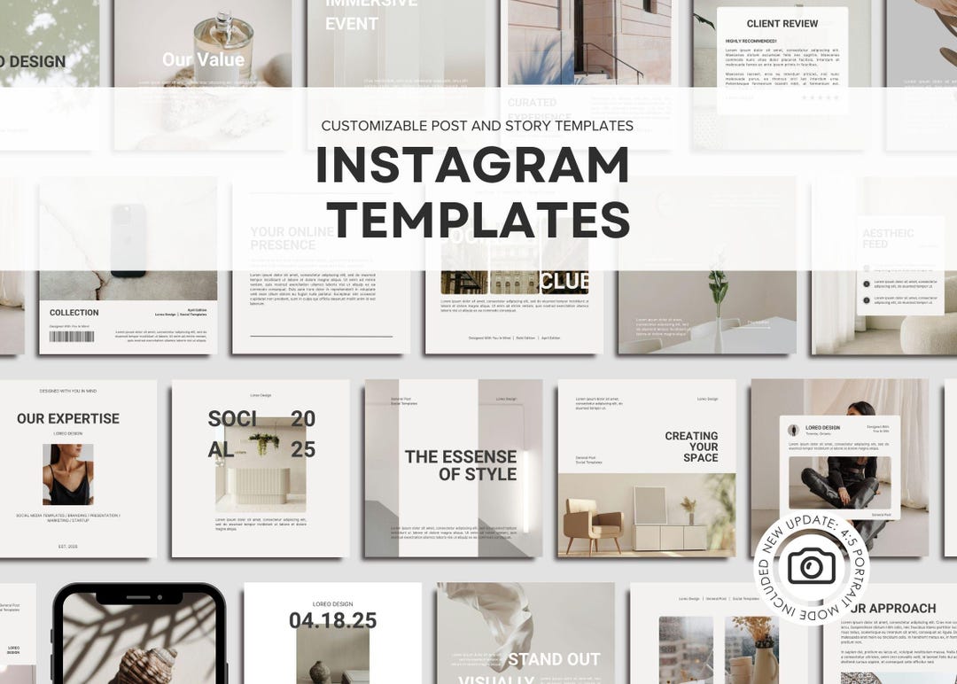 Instagram Templates - Instagram Templates Canva - Modern Instagram - 85 ...