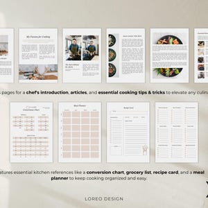 Canva Cookbook Template | Printable Recipe Ebook | Recipe Book Template ...