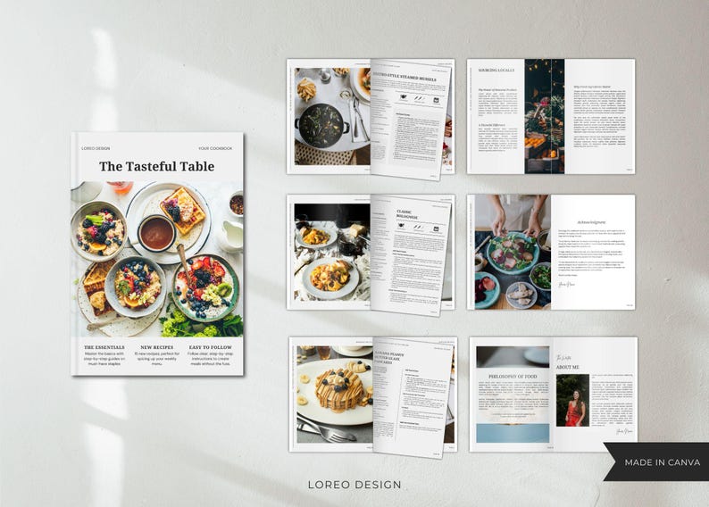 Canva Cookbook Template | Printable Recipe Ebook | Recipe Book Template ...